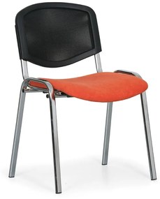 Konferenční židle Viva Mesh - chromované nohy, oranžová / černá