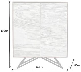 Designová vysoká komoda Quillon II 120 cm přírodní kámen