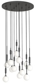 Designový lustr Ero 12 černá