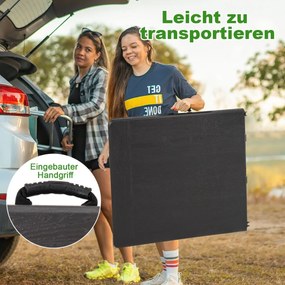 Costway Skládací kempingový stůl s HDPE stolní deskou a rukojetí – – 152 × 70 cm