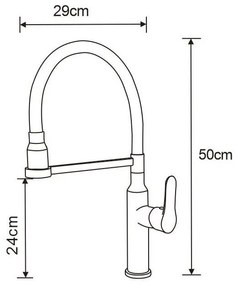 Mexen Edna - Vysoká baterie/dřezová, Černá, 672900-70