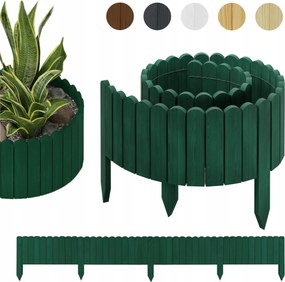 be4nature Rollborder pružný dřevěný plot obrubník 200 x 10 cm Zelený