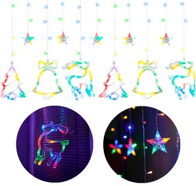 Creative Corner LED světelné sobí závěsy 2,5 m 138LED vícebarevné