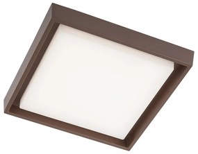 Redo group Redo Bezel, venkovní stropní svítidlo LED 25W 3000K, rezavohnědá, 27 x 27 cm, IP54