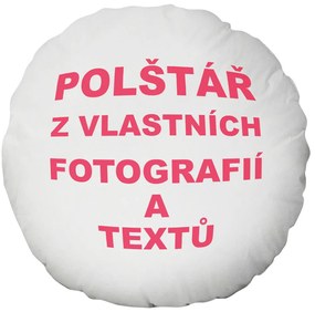 Fotopolštář kulatý Ø 40cm ∞ fotografií a textů