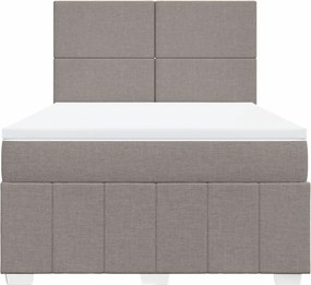 Box spring postel s matrací taupe 140x200 cm textil 3291688