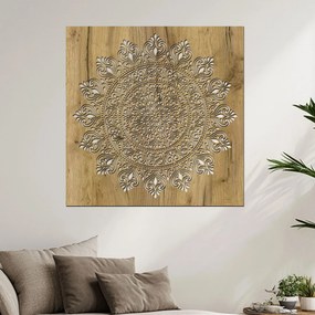 dřevo života Dřevěná mandala Propojení Zvolte rozměr (cm): 95x95, Zvolte barvu dekoru: Dub zlatý