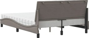 Postel s matrací Hanko taupe 140 x 190 cm textil 3310528