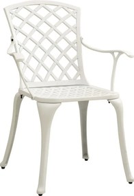 vidaXL Zahradní židle 2 ks litý hliník [315574] Barva: Bílá