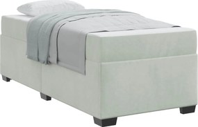Rám postele s matrací Světle šedá 90 x 200 cm textil 3399266
