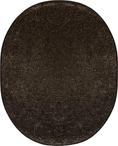 Vopi, Kusový koberec Laguna LUX čokoláda ovál, 160x240 ovál, hnědá, ložnice