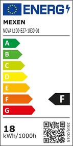 Mexen Nova, LED žárovka E27, A70, 18W, teplá - 3000K, 1890 lm - L100-E27-1830-01