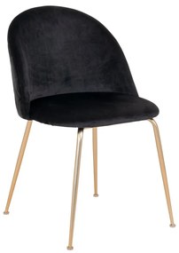 Černé sametové jídelní židle v sadě 2 ks Geneve – House Nordic