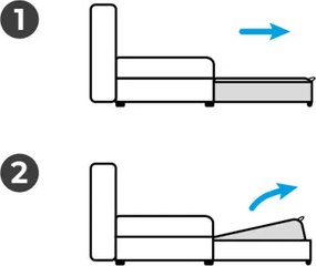 Dvoumístná pohovka RIGATTO světle šedá