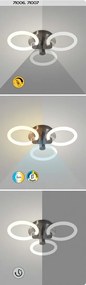 Rabalux Černé stropní LED svítidlo Sotiris 540mm 47W CCT s DO 71006