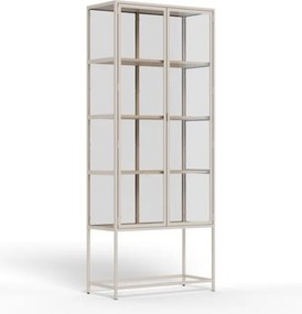 Vitrína Seaford 77x185,6 cm šedá