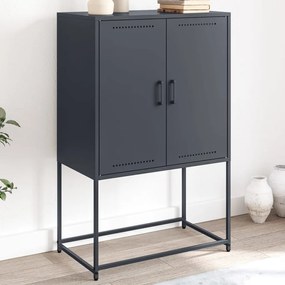 Skříň highboard antracitová 68,5 x 38,5 x 107 cm ocel