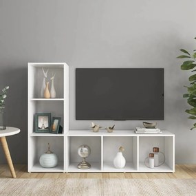 TV skříňky 2 ks bílé 107 x 35 x 37 cm dřevotříska 3079934