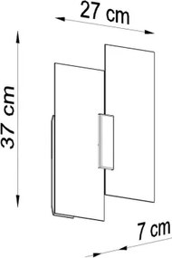 Nástěnné svítidlo SOLLUX Fabiano E27 2x60W bez zdroje SL.0197