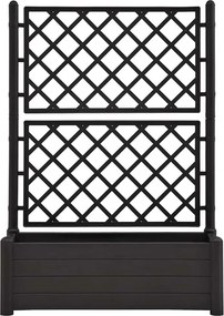 Zahradní truhlík s treláží 100 x 43 x 142 cm PP antracitový 313985