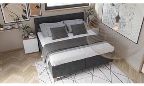 Čalouněná postel Victoria 180x200, béžová, včetně matrace