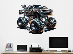 Monster truck 01 samolepka na zeď arch 75 x 57 cm