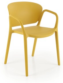 Hořčicová plastová židle K491