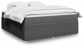 Box spring postel s matrací černá 120x200 cm textil