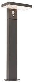 Venkovní sloupek tmavě šedý 50 cm včetně LED a solárního - Sunnie