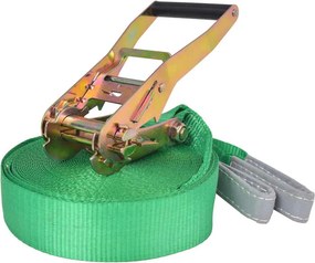 Slackline, 15 m x 50 mm, 150 kg, zelená 142666