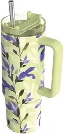 Quokka Nerezový termohrnek s brčkem Stream Matcha 950 ml