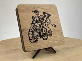 Li-Go "Motorkář" lampa 19x19cm provedení povrchu: dub světlý