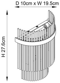 Endon 104114 - Nástěnné svítidlo MARIETTA 1xE14/6W/230V lesklý chrom/čirá