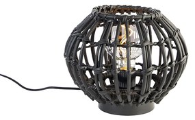 Venkovská stolní lampa černá 25 cm - Canna