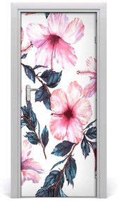 Samolepící fototapeta na dveře Hibiskus 75x205 cm