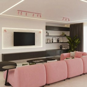Sollux Lighting Stropní svítidlo RING 2 růžové