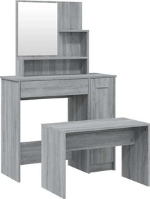 Toaletní stolek sada šedý sonoma 86,5 x 35 x 136 cm 3114153