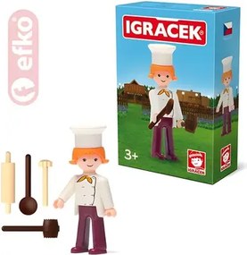 EFKO Igráček Kuchařka s doplňky / Figurka / plast / 8 cm / od 3 let
