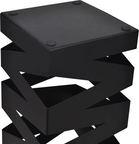 Černý hranatý stojan na deštníky a vycházkové hole, ocelový, 48,5 cm 242469