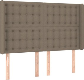 Box spring postel s matrací a LED taupe 140x190 cm textil 3138633