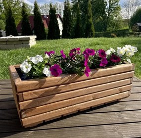 Dřevěný zahradní květináč AKSAMIT teak  800x400x300