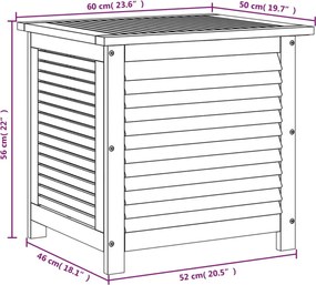 vidaXL Zahradní úložný box s lamelami 60 x 50 x 56 cm masivní akácie [365839]