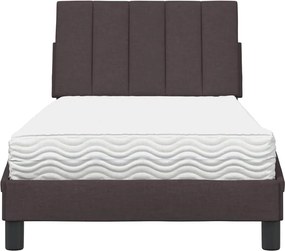 Postel s matrací Hanko tmavě hnědá 90 x 190 cm textil 3310499