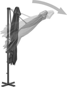 vidaXL Konzolový slunečník s hliníkovou tyčí 250 x 250 cm [44618] Barva: Černá