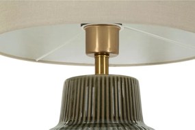 Khaki/krémová keramická stolní lampa s textilním stínidlem (výška 64,5 cm) Harmony – Mauro Ferretti