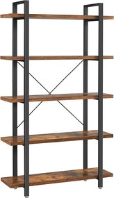 Stabilní stojící regál, 5 polic, 177,5x105x33,5 cm