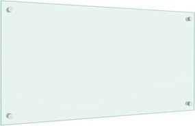 Kuchyňský panel mléčný 80 x 40 cm tvrzené sklo 249454