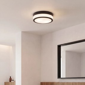 Moderní venkovní stropní svítidlo černé 28 cm IP44 - Flavi