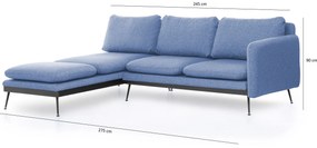 Hanah Home Rohová pohovka REYA světle modrá 859FTN2018