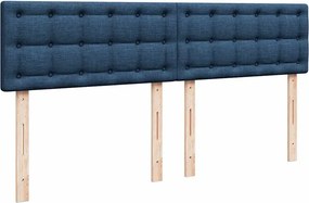 Box spring postel s matrací modrá 200x200 cm textil 3287583